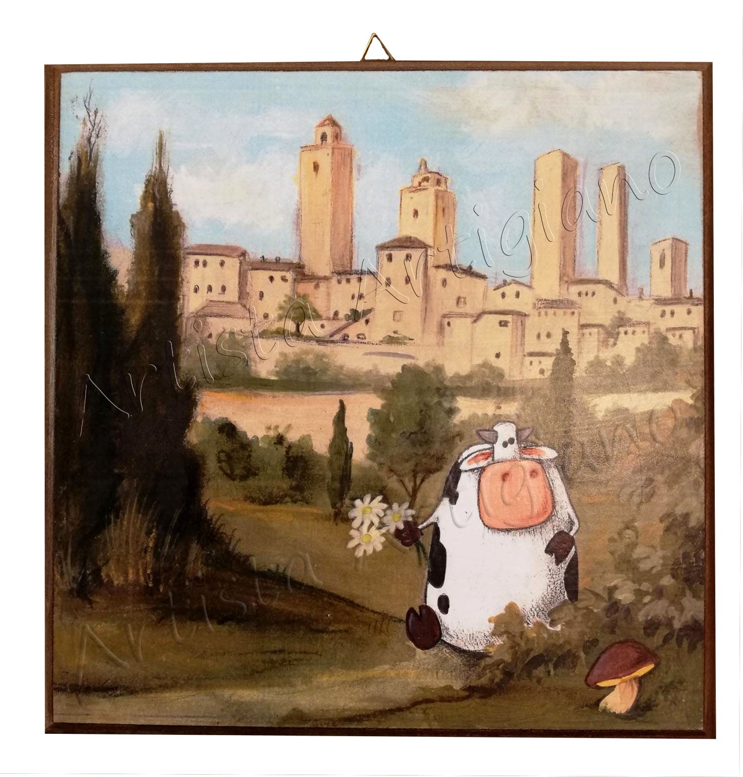 Mucca a San Gimignano – Artista Artigiano